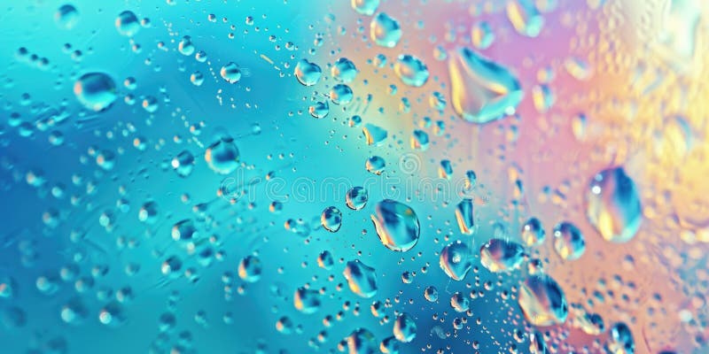 Close-up View of Water Droplets on a Window, Suitable for Use in ...