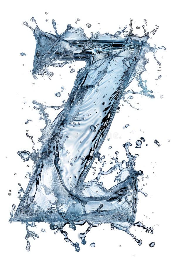 A Close-up View of a Water Splash Forming the Shape of the Letter Z ...