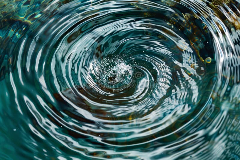 Close-up View of Water Surface with Captivating Ripples Forming a ...