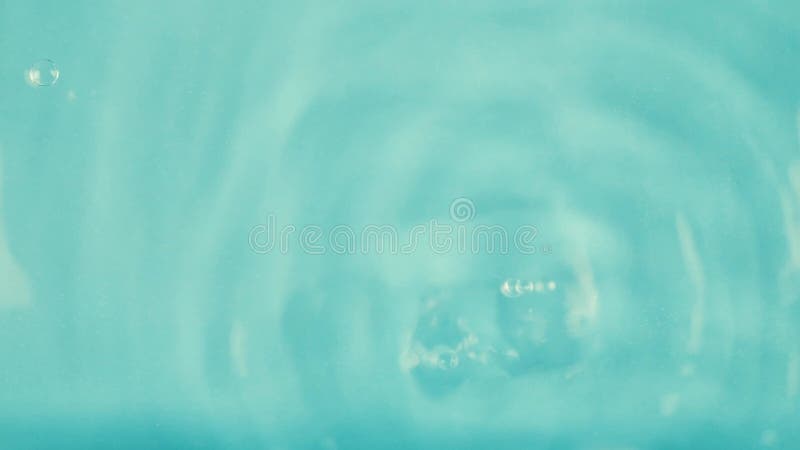 Close Up View on Water Texture with Water Drops on the Water Overlay ...