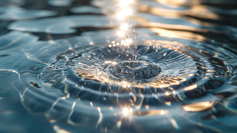 The Close Up View of Water Wave Pattern in Source of the Water Like Sea ...