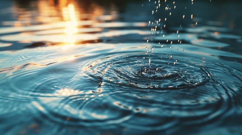 The Close Up View of Water Wave Pattern in Source of the Water Like Sea ...