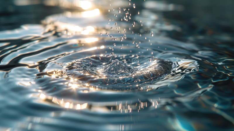 The Close Up View of Water Wave Pattern in Source of the Water Like Sea ...