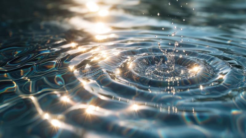 The Close Up View of Water Wave Pattern in Source of the Water Like Sea ...