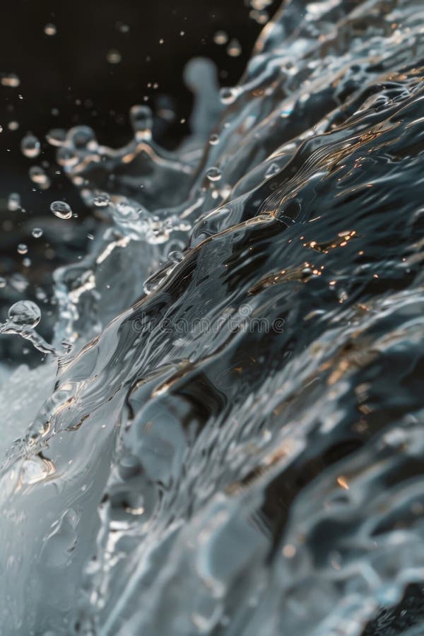 A Close-up View of a Wave in a Body of Water, Great for Use in ...