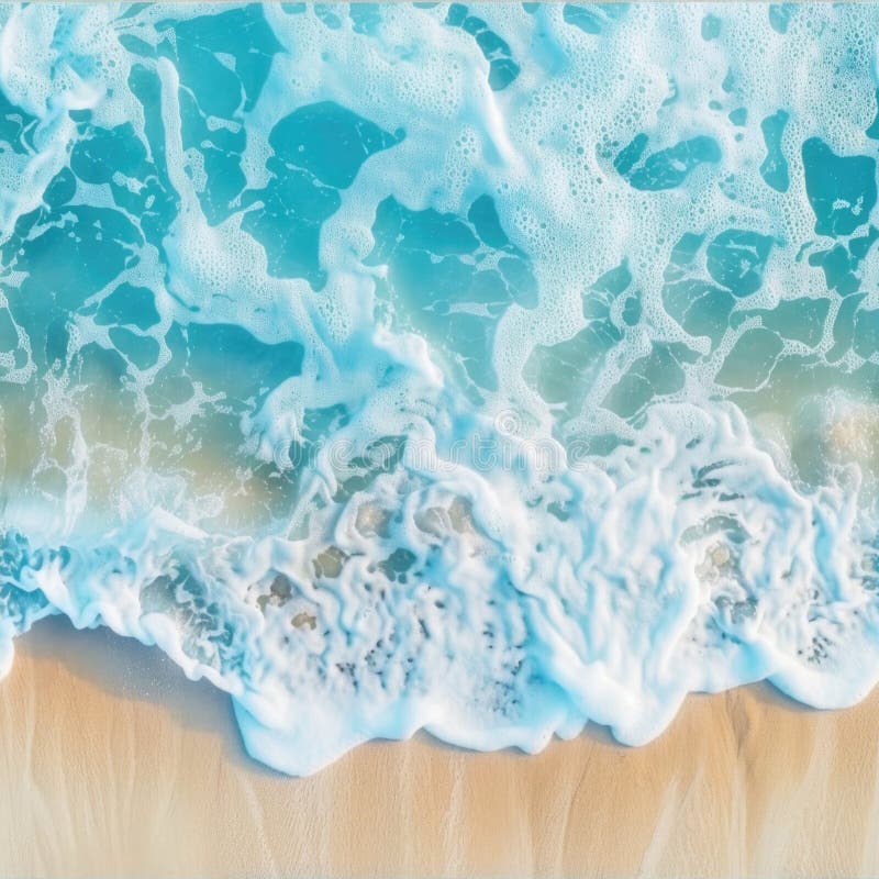Close Up View of a Wave on a Sandy Beach. Suitable for Travel and ...