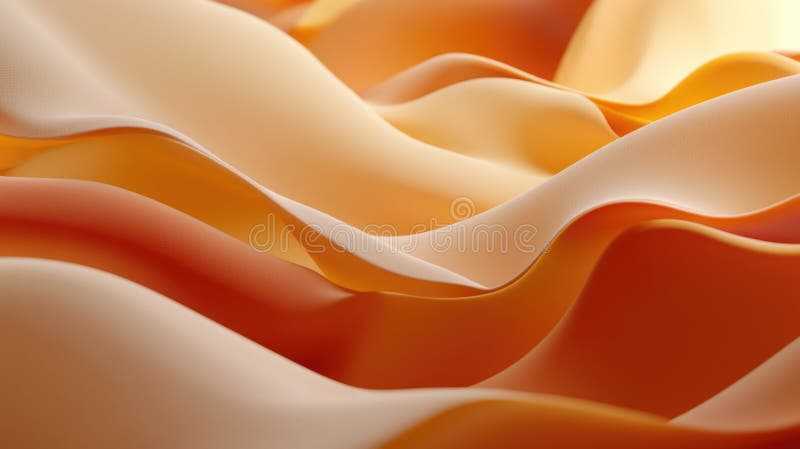 Close-up View of Wavy Orange and White Fabric Texture Stock ...