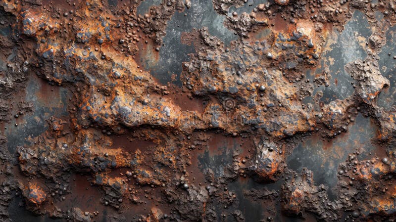 Rusted Metal Surface with Heavy Rust Stock Illustration - Illustration ...