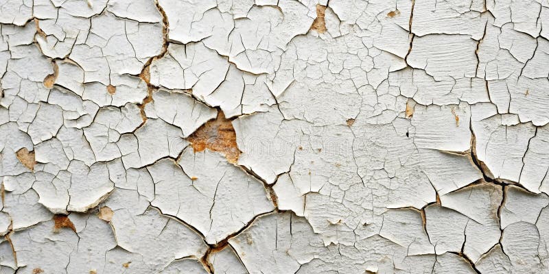 Close-up View of a Weathered Surface with Extensively Cracked and ...