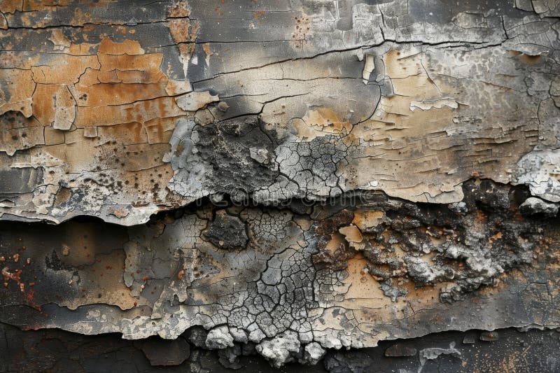 A Close-up View of a Weathered Surface, Revealing Layers of Peeling ...