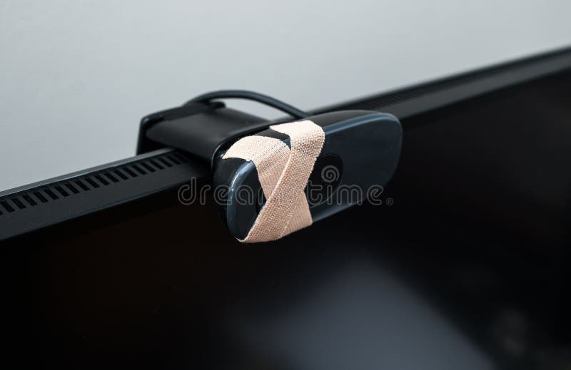 Camera covered with tape stock photo. Image of computer - 184067168