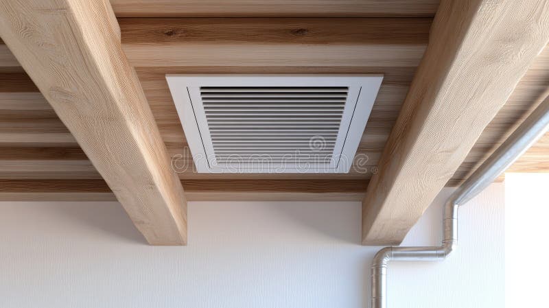 Close-up View of a White Air Vent and Red Metal Pipe Situated in a ...