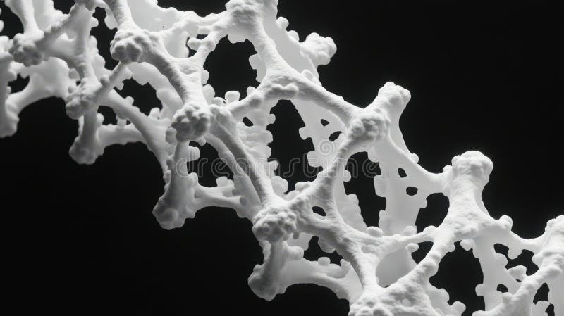 Close Up View of White DNA Helix Structure Stock Illustration ...