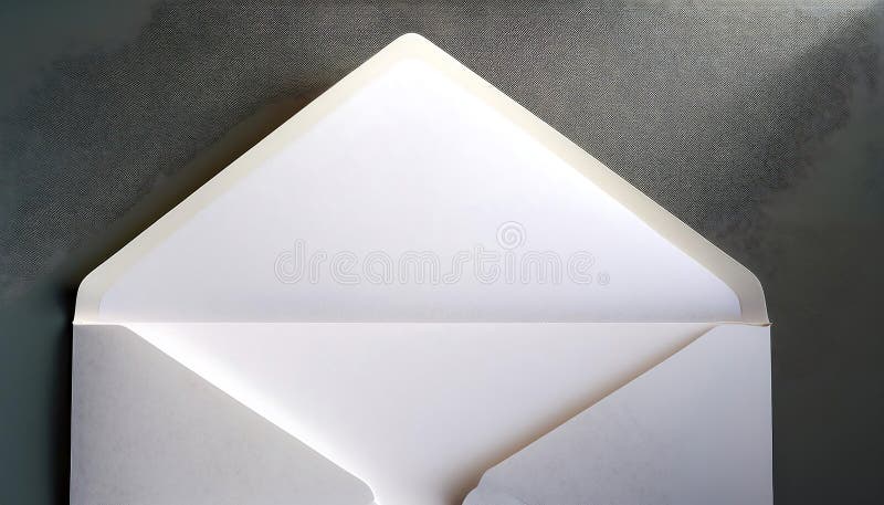 A Close-up View of a White Envelope Mockup with a Blank Letter ...
