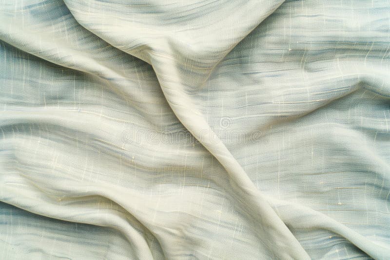 Close-up View of White Fabric with Subtle Pattern. Fabric Has Slightly ...