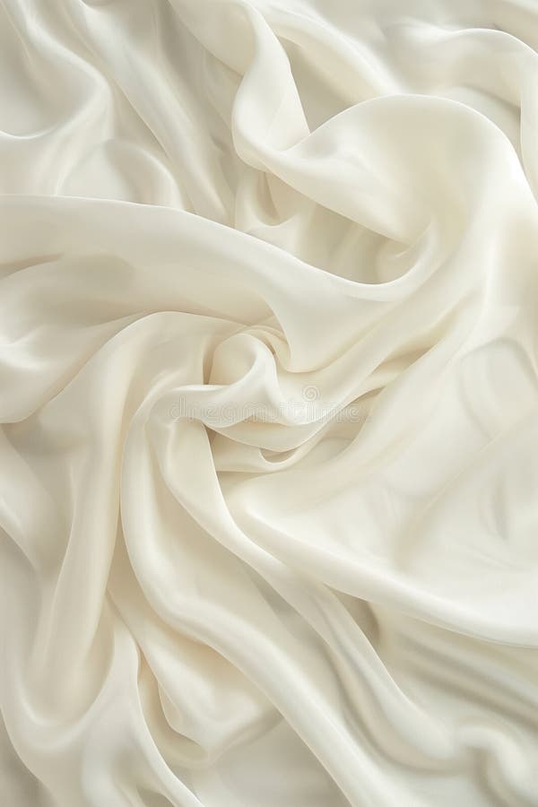 Close-up View of White Fabric with Subtle Texture, Folded To Reveal ...