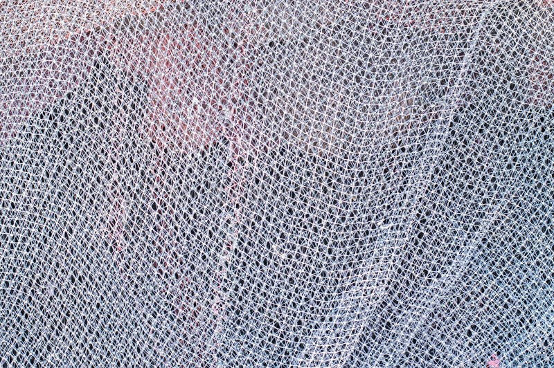 Close Up View of a White Fishing Net Stock Image - Image of maritime ...