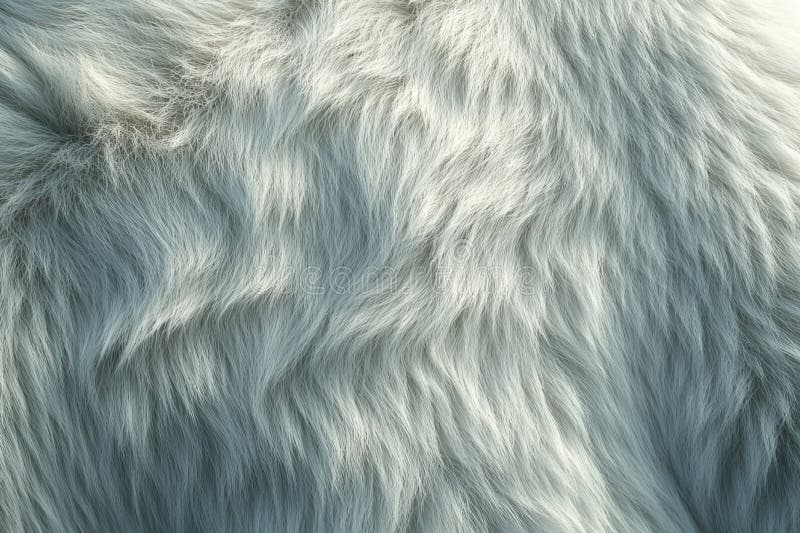 Close-up View of White Fur Texture, Creating a Soft, Fluffy, and ...