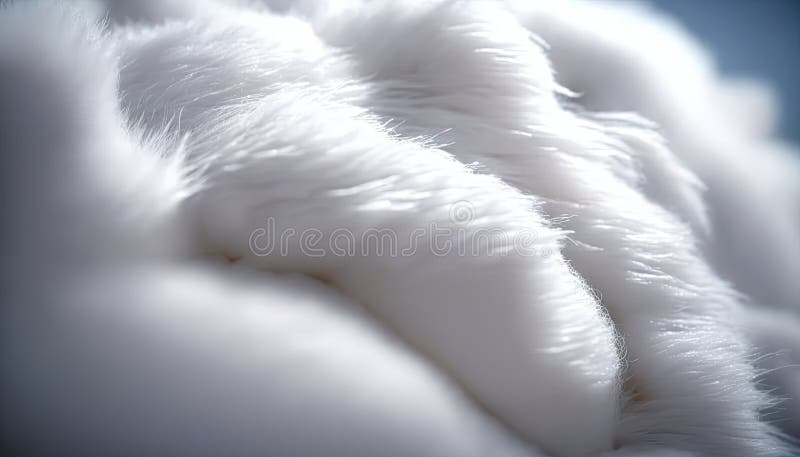 A Close Up View of a White Fur Textured Material Stock Illustration ...