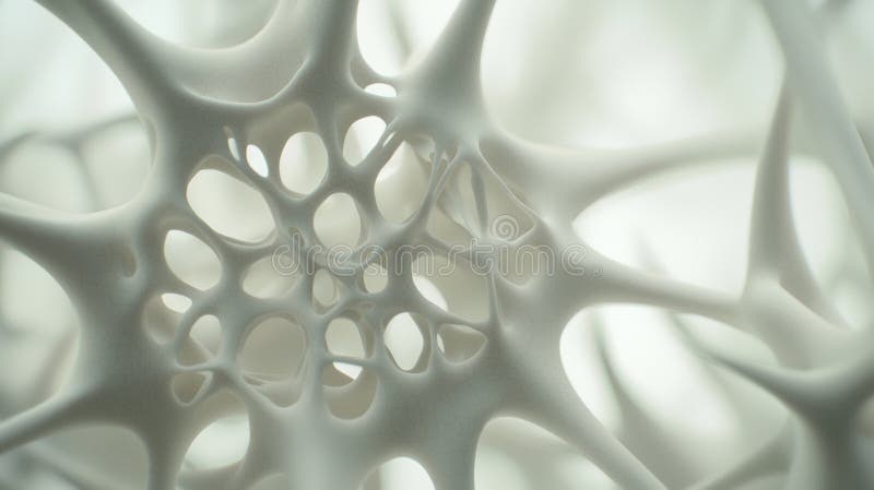 A Close-up View of a White, Intricate, and Organic Structure with a ...