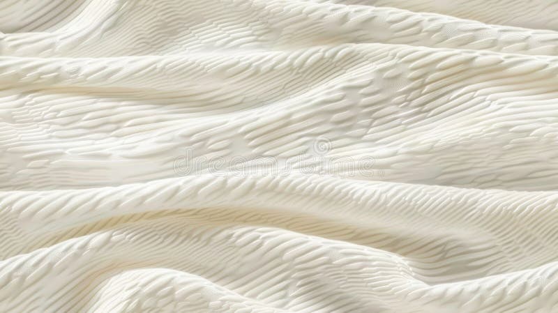 A Close-up View of White Knit Fabric with a Diagonal Rib Pattern ...