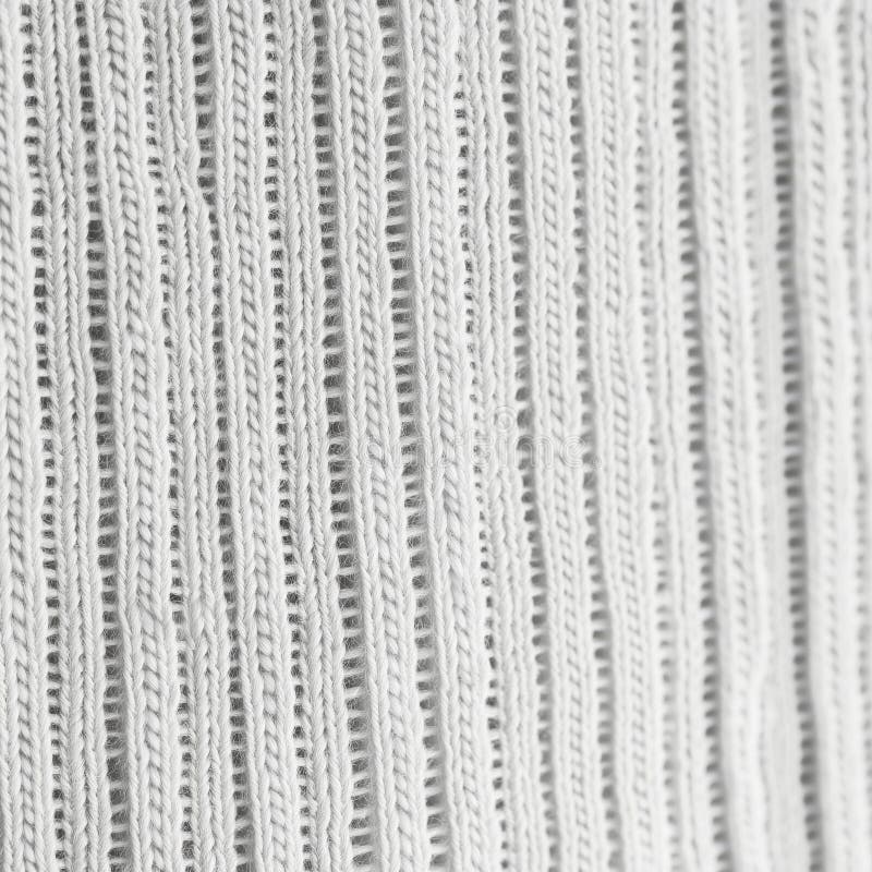 Textured White Knit Fabric with Vertical Ribbed Pattern Close-up Stock ...