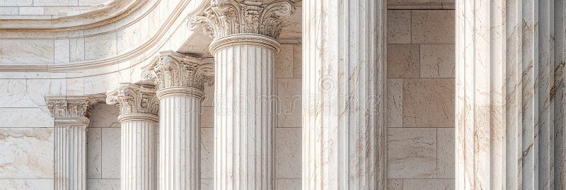 Close Up View of White Marble Columns with Intricate Details Perfect ...