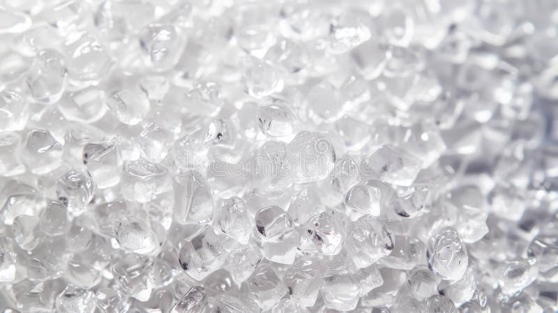 Close Up View of White Polyester Grains Against a White Background ...
