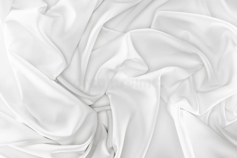 Close Up View of White Soft Silk Fabric Stock Photo - Image of ...