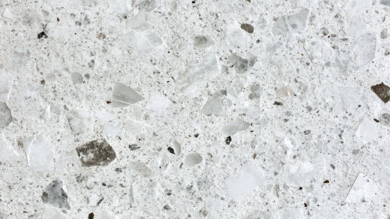 Close-up View of White Terrazzo Texture Surface with Mixed Stone ...