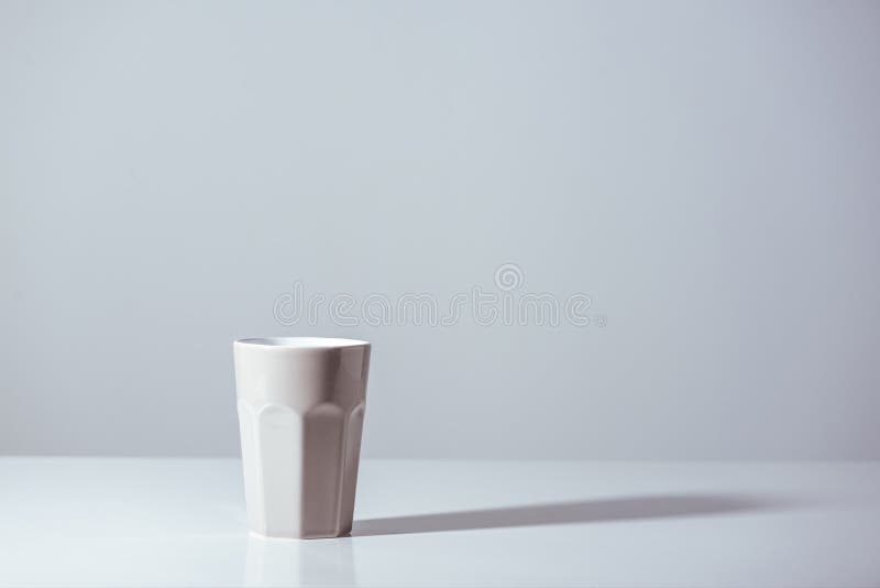 White Vase with Shadow on Grey Stock Photo - Image of empty, minimal ...