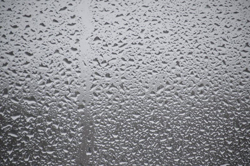 Close-up View of a Window Covered with Raindrops Stock Image - Image of ...