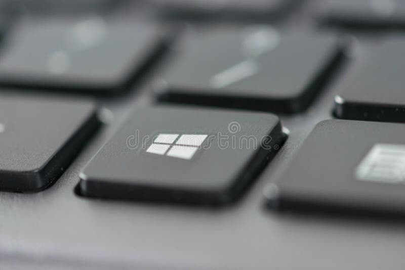 Close Up View of Windows Icon on a Computer Keyboard Keys Editorial ...