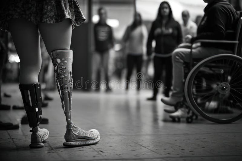 Close Up View of Woman with Leg Prosthesis. AI Generation Stock ...