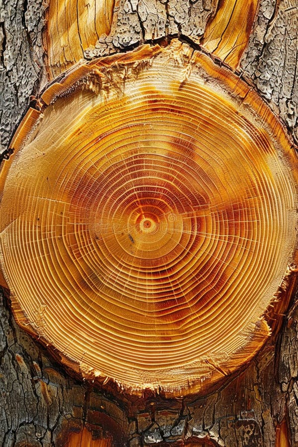 Close-up View of a Wooden Plank from a Tree Trunk, with Natural Texture ...