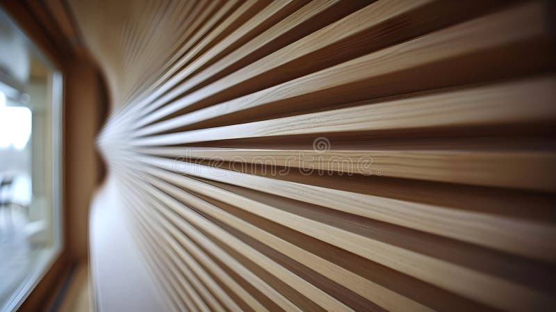 A Close-up View of a Wooden Wall Featuring Parallel Grooves Creating a ...