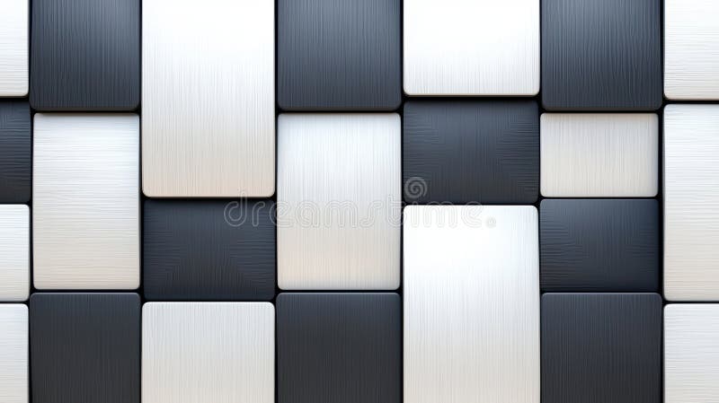 A Close-up View of a Woven Pattern Featuring Alternating Black and ...