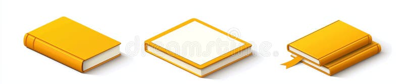 A Close Up View of a Yellow Hardcover Paper Book Lying and Standing ...