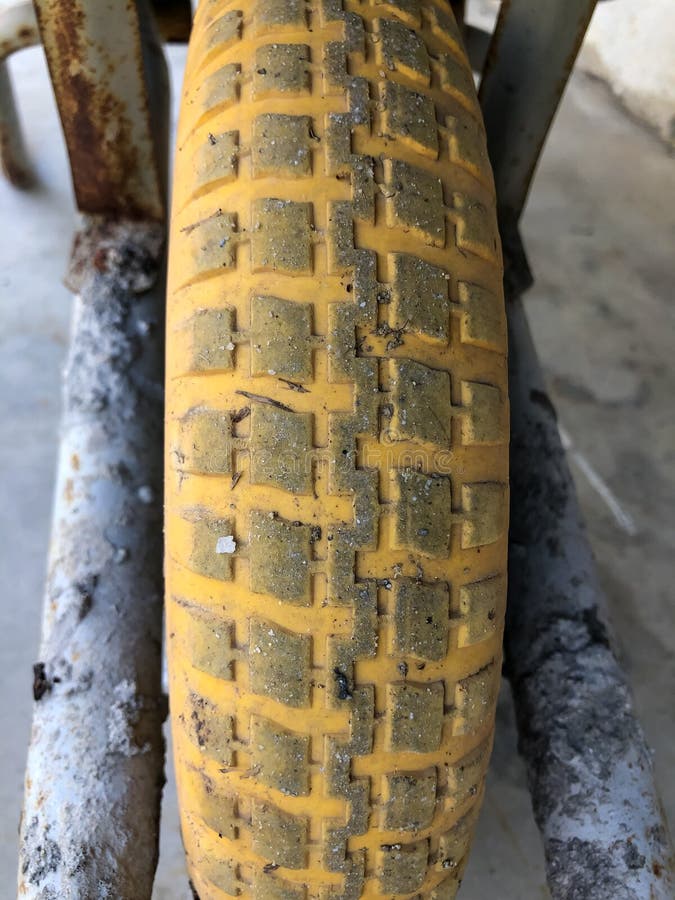 Close Up View of Yellow Tire Texture Stock Photo - Image of road, grip ...