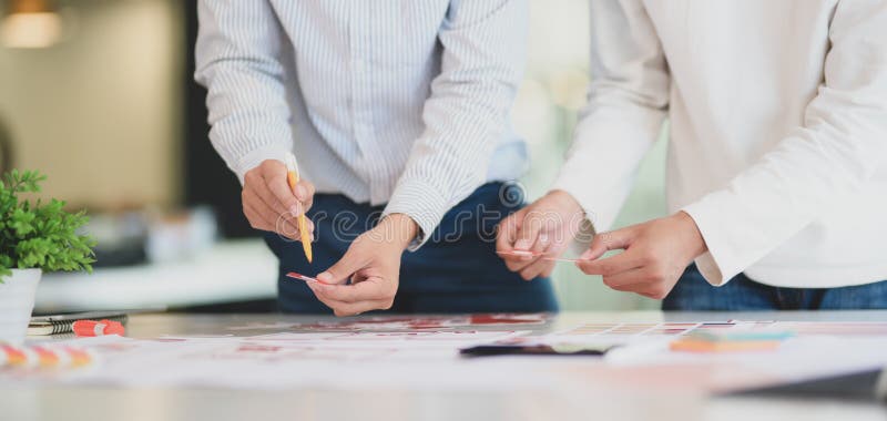 Close-up View of Young Professional UI Web Developer Team Working on ...