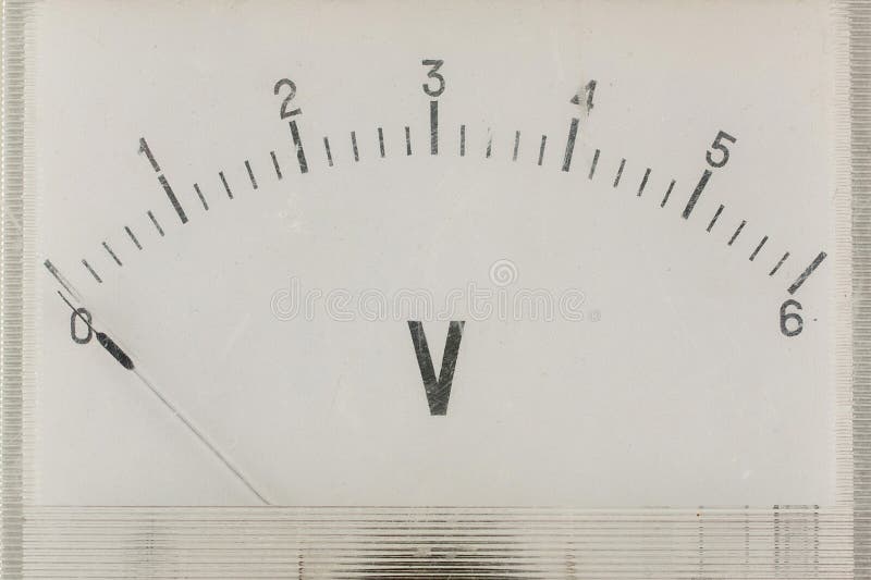 Close-up of an Vintage Ancient Voltmeter Stock Image - Image of circuit ...