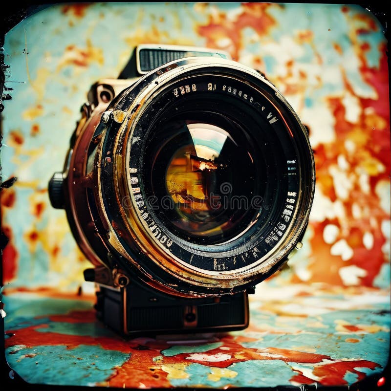 Vintage Camera Against Rustic Weathered Background Stock Photos - Free ...