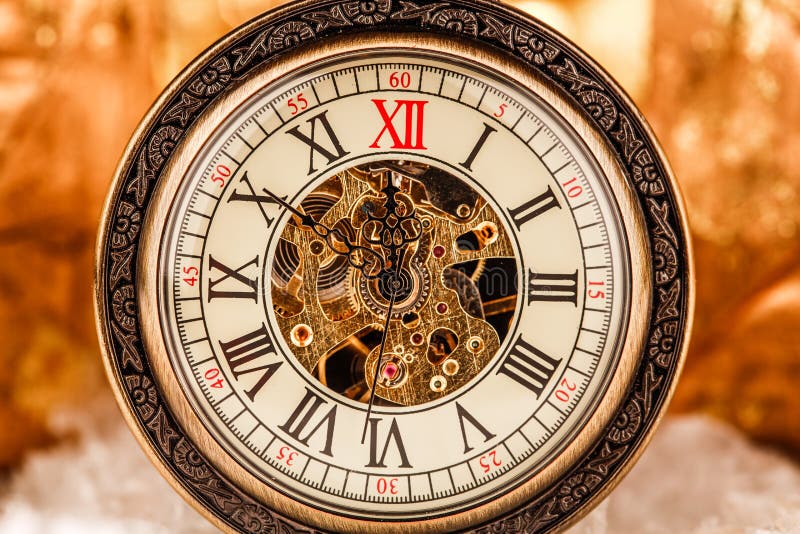 Close up on vintage clock stock photo. Image of close - 44519874
