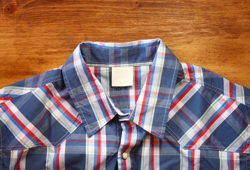 Close Up of Vintage Male Shirt, Checkered Pattern. Stock Photo - Image ...