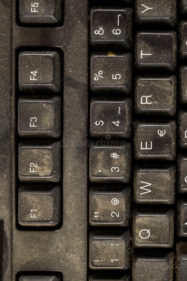 Close-up of Vintage Pc Computer Keyboard Stock Image - Image of shot ...