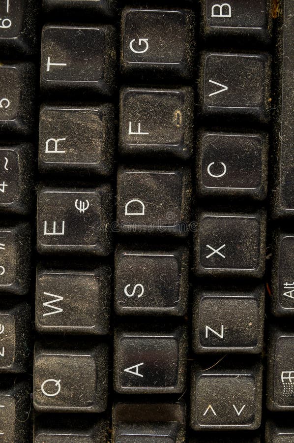 Close-up of Vintage Pc Computer Keyboard Stock Image - Image of ...