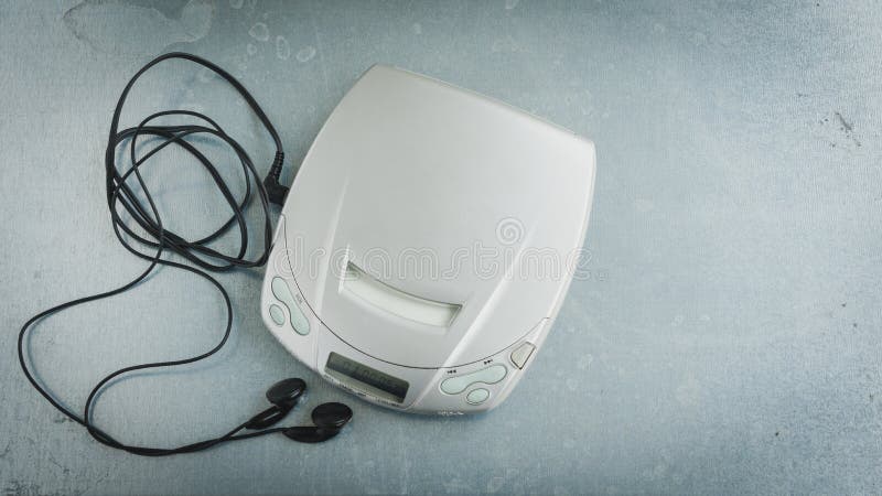 Close Up of a Vintage Portable Compact Disc Player. Stock Photo - Image ...