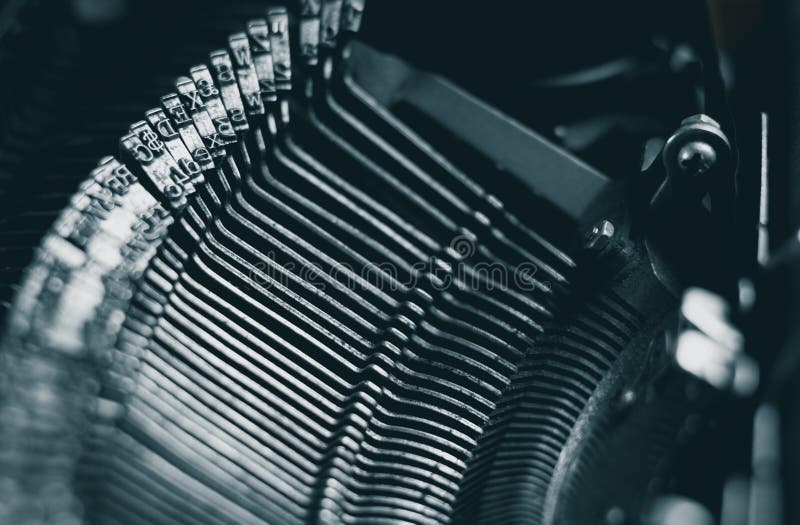 Close Up of Vintage Typewriter Letters and Symbols. Stock Photo - Image ...