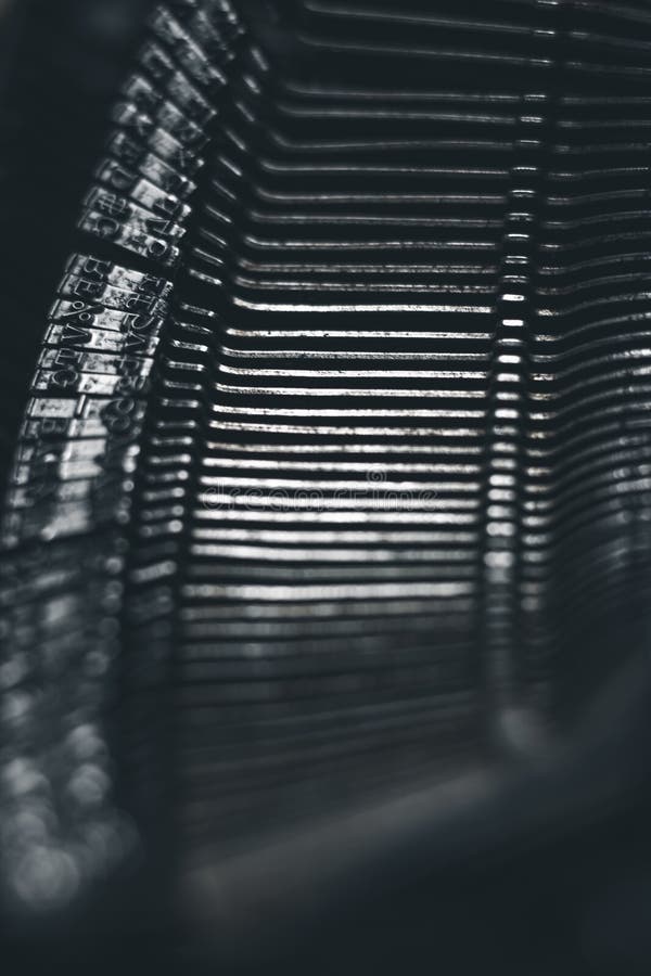 Close Up of Vintage Typewriter Letters and Symbols. Stock Photo - Image ...