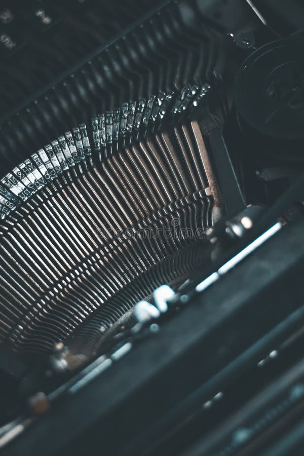 Close Up of Vintage Typewriter Letters and Symbols. Stock Photo - Image ...